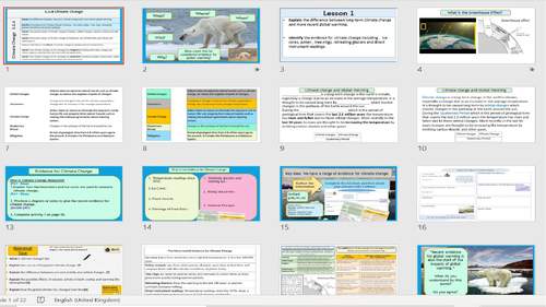 GCSE AQA 9-1: Climate Change - The Evidence for Climate Change ...