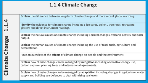 GCSE AQA 9-1: Climate Change - The Evidence for Climate Change ...