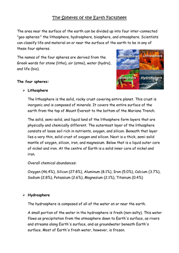 KS3 Earth Science 1+2 (and worksheets) | Teaching Resources