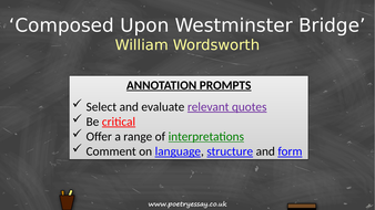 William Wordsworth – 'Composed Upon Westminster Bridge' – Annotation ...