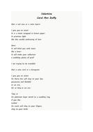 Valentine - Carol Ann Duffy | Teaching Resources