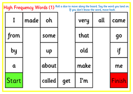 High Frequency Word Game - 5x Game Mats - Phonics/Letters and Sounds ...