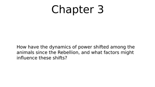 Animal Farm. Writing frame for analysing deception in Chapter 3 ...