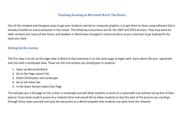 Drawing in Microsoft Word - The Basics | Teaching Resources