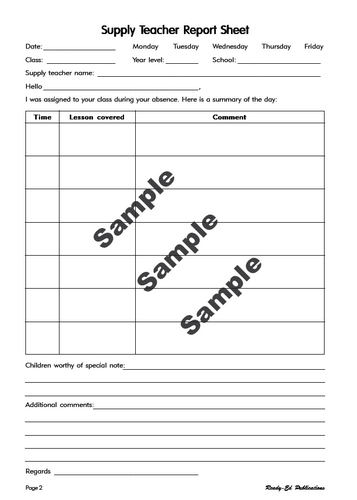 Supply Teachers Survival Handbook: Book 1 for 6 - 8 Year Olds ...