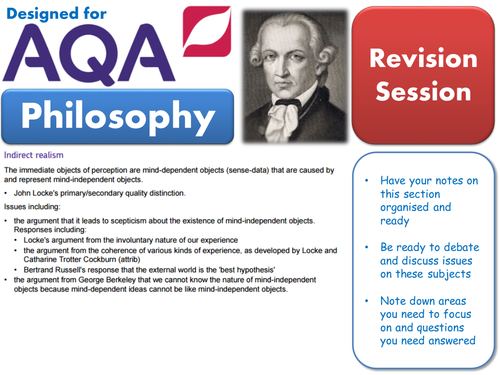 Indirect Realism ( AQA Philosophy ) Epistemology - Revision Session AS ...