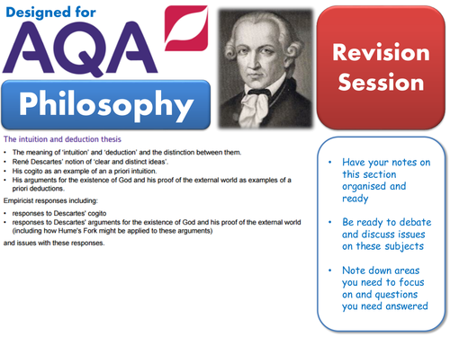 The Intuition & Deduction Thesis - (AQA Philosophy)- Revision Session ...