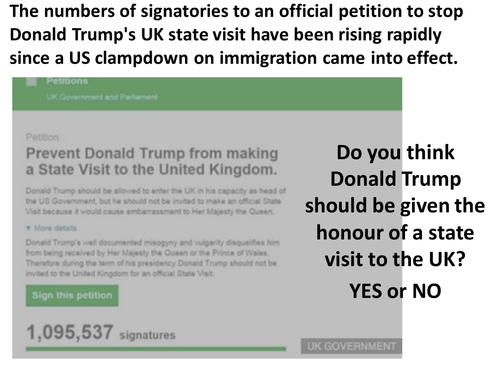 Question of the Day (US immigration bans) - 30/1/17 | Teaching Resources