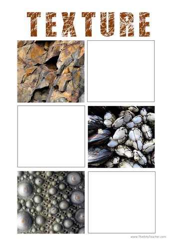 Texture Worksheet #1 | Teaching Resources