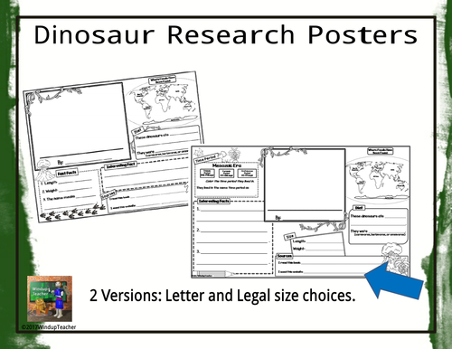 Dinosaur Research Activity Posters | Teaching Resources