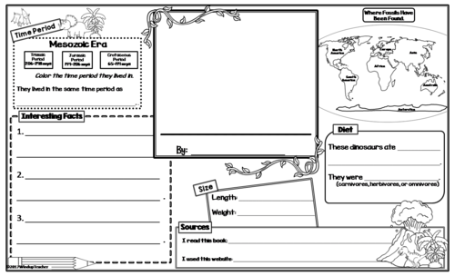 Dinosaur Research Activity Posters | Teaching Resources