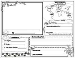 Dinosaur Research Activity Posters | Teaching Resources