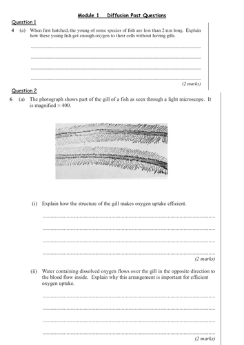 Cell membranes, osmosis, diffusion and facilitated diffusion to AS ...