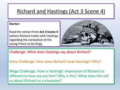 Richard III Act 3 Scene 4 | Teaching Resources