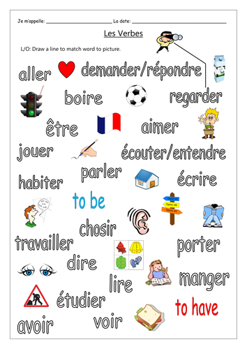 FRENCH - LES VERBES - ACTIVITIES - WORKSHEETS | Teaching Resources
