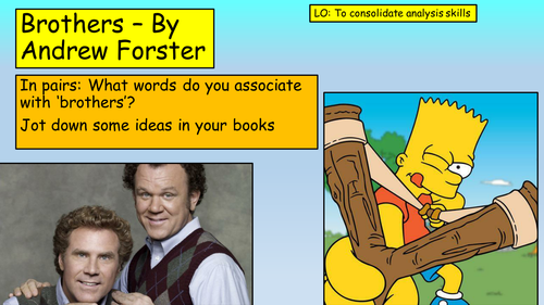 Andrew Forster 'Brothers' and 'Mother Diving' KS3 | Teaching Resources