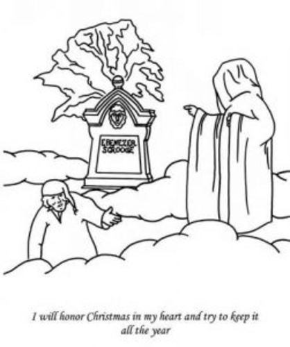Christmas Carol colouring pages | Teaching Resources