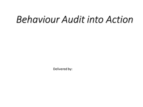 Primary Behaviour Audit Toolkit | Teaching Resources