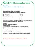 AQA NEA task 1 investigation Food Preparation and Nutrition GCSE ...