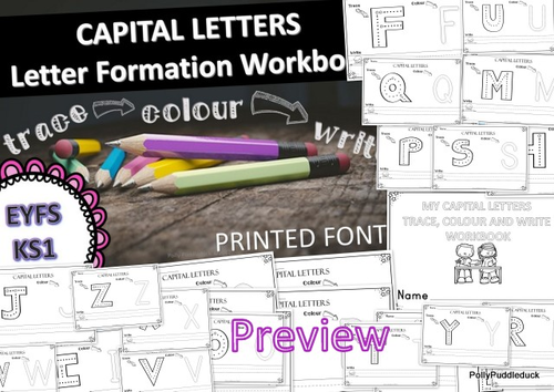 Capital Letters Letter Formation Workbook for EYFS/KS1 | Teaching Resources
