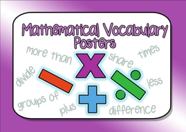 Maths Vocabulary Posters | Teaching Resources
