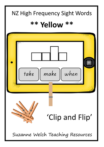 New Zealand High Frequency Sight Words - 'Clip and Flip' Word Frames ...