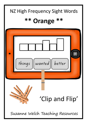 New Zealand High Frequency Sight Words - 'Clip and Flip' Word Frames ...