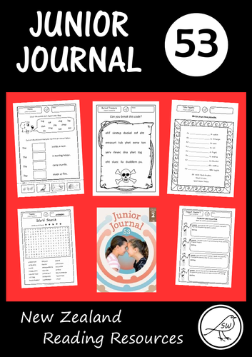 New Zealand Reading - Junior Journal 53 (worksheets) | Teaching Resources