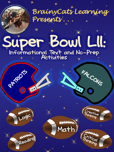 Super Bowl 2018: Informational Text and No-Prep Activities | Teaching ...