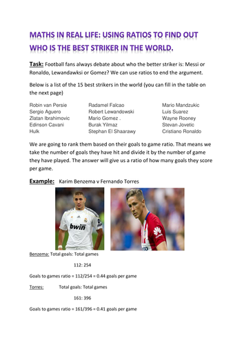 Soccer Statistics | Teaching Resources