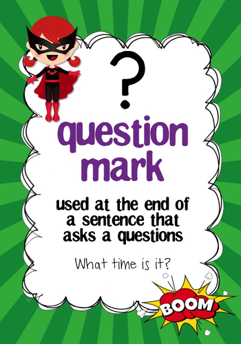 Superhero Punctuation Posters | Teaching Resources