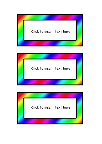 Coloured Labels and Borders | Teaching Resources