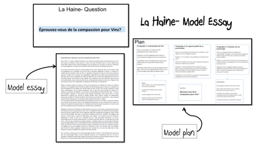 La Haine- Model Essays (10+ practice) BIG BUNDLE- A Level French ...