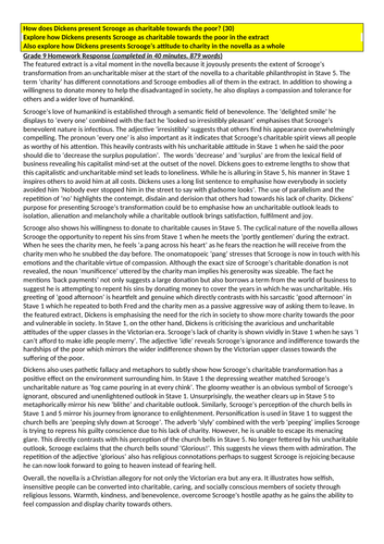 Grade 9 essay on Scrooge's transformation in A Christmas Carol ...