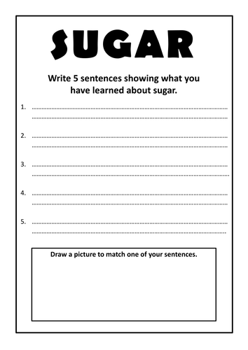 SUGAR TEACHING RESOURCES KS2 DISPLAY FOOD TECHNOLOGY HEALTHY EATING ...