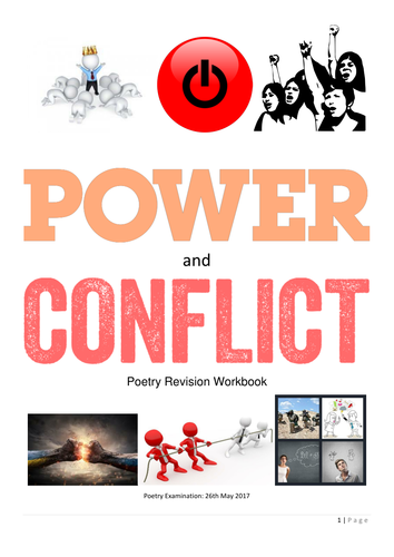 AQA Power and Conflict Poetry workbook | Teaching Resources