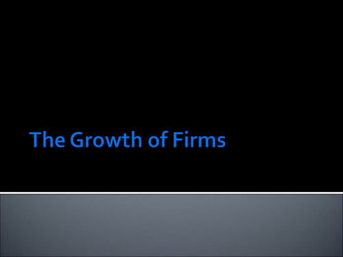 A Level GCSE IGCSE Economics IB Business Management Growth of Firms ...