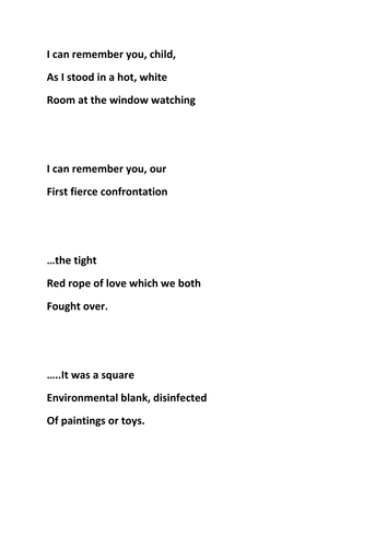 Unseen Poetry- Catrin | Teaching Resources