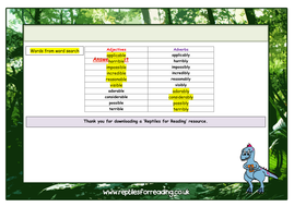 Discovering words ending in –ibly and -ably - KS2 Year 5/6 resource ...