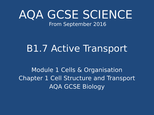 NEW GCSE Biology - B1 Cell Structure & Transport | Teaching Resources