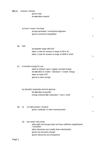 NEW GCSE Biology - B1 Cell Structure & Transport | Teaching Resources