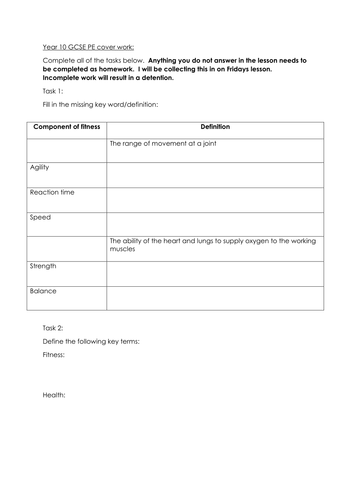 AQA GCSE PE 2016 specification - Physical training worksheets ... AQA GCSE PE 2016 specification - Physical training worksheets ...