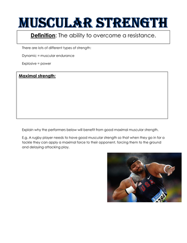 AQA GCSE PE 2016 specification - Physical training worksheets ...