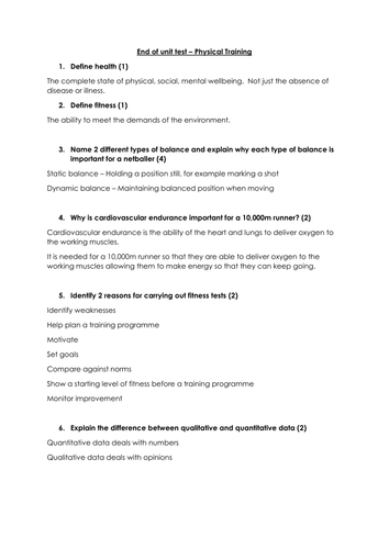AQA GCSE PE 2016 specification - Physical training worksheets ... AQA GCSE PE 2016 specification - Physical training worksheets ...