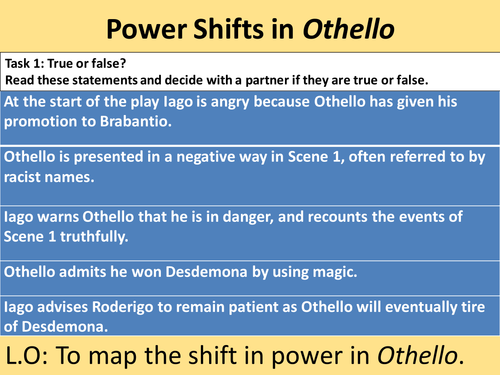 Othello scheme of work | Teaching Resources