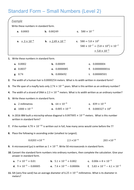 Standard Form - Small Numbers (Level 2) | Teaching Resources