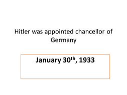 Timeline of Nazi Germany | Teaching Resources