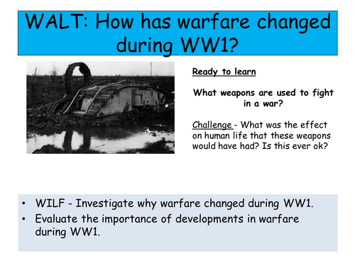 Weapon Development WW1 | Teaching Resources