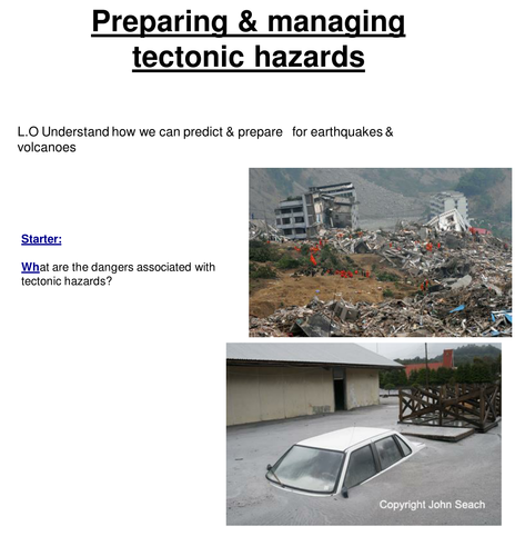 Preparing for tectonic hazards | Teaching Resources