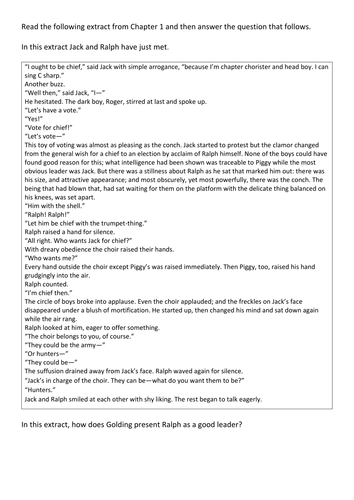 SOW FOR LORD OF THE FLIES | Teaching Resources